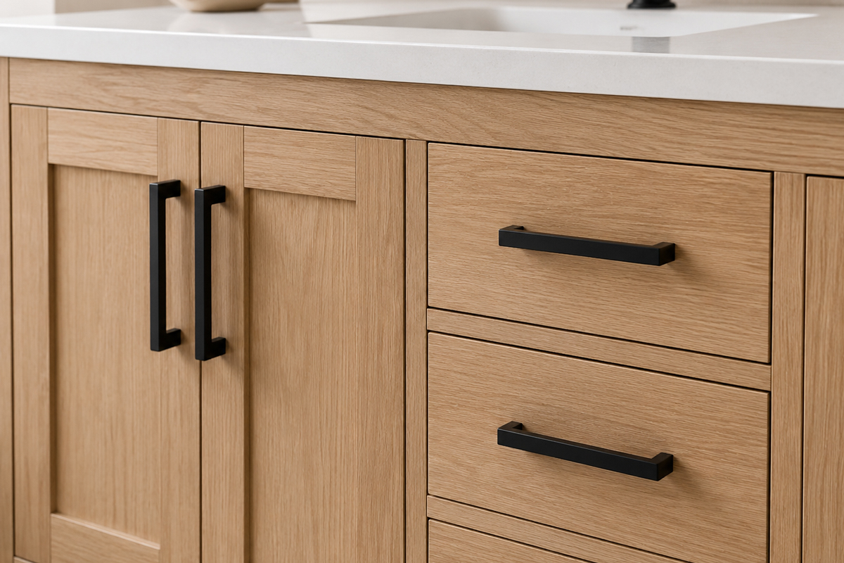 Ashley 60” Natural Oak Bathroom Cabinet » Otto Home Goods